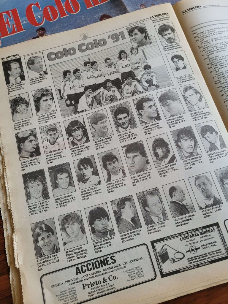 (1991) Diario La Tercera Colo Colo derrota a Boca Juniors por Copa ...