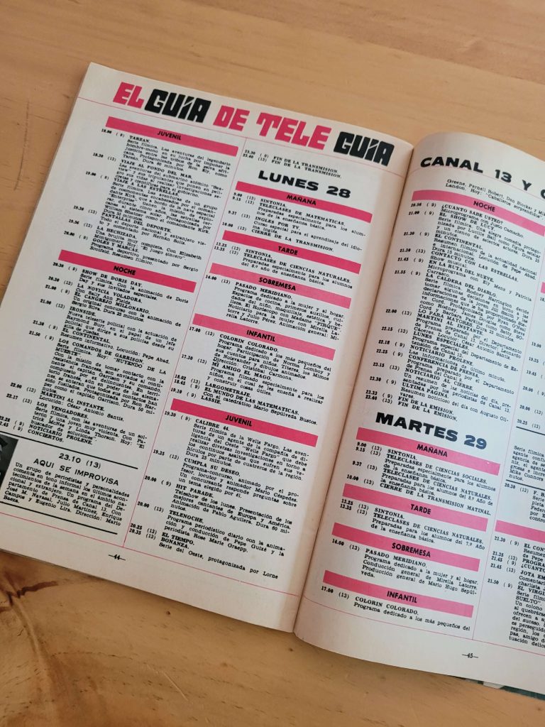 Pack revista TELEGUÍA años 60s (x4) - Páginas con Historia